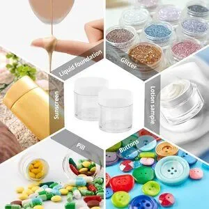 Source Unknown | Storage & Organization | 2 Pcs 0 Gram 10 Ml Jars ...